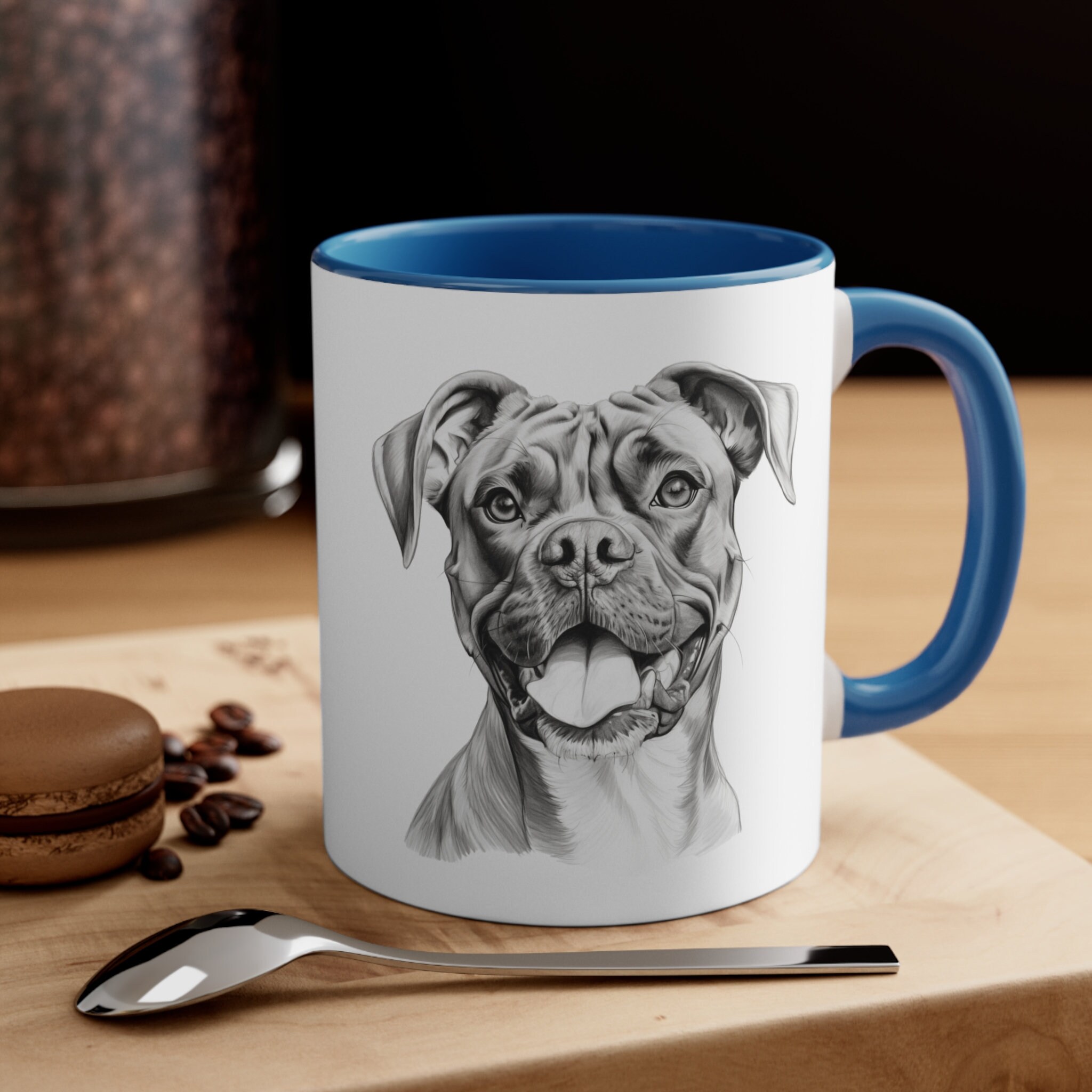 Boxer Dog Mug, Beautiful Pencil Sketch Ideal Gift for Dog Lovers, Mom ...