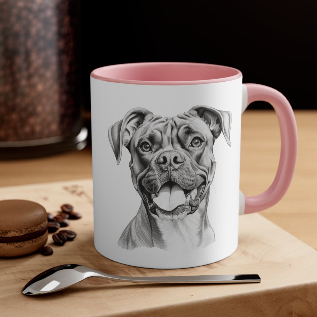 Boxer Dog Mug, Beautiful Pencil Sketch Ideal Gift for Dog Lovers, Mom ...