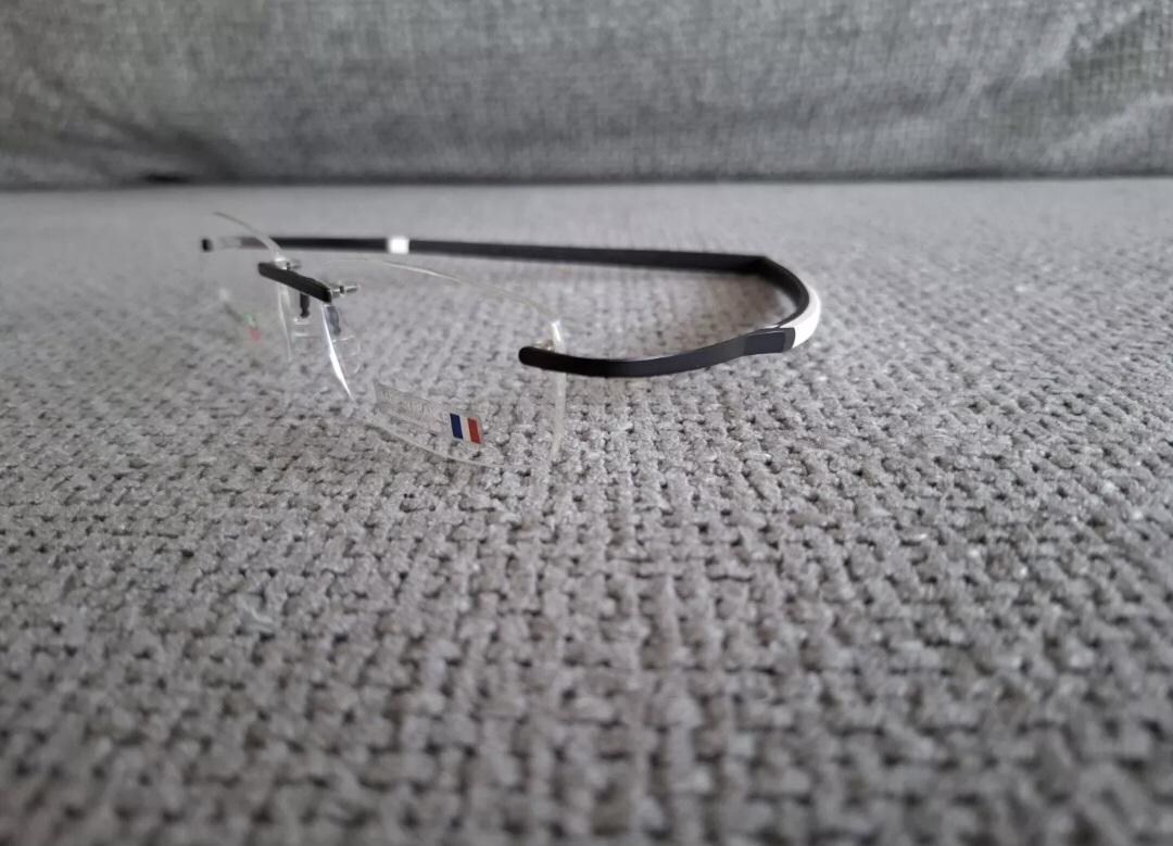 TAG HEUER Rimless Eyeglasses Satin Black White Panda TH 0342 008 54-17 ...