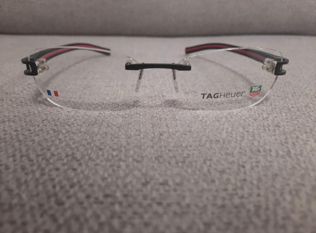 TAG HEUER Track Rimless Eyeglasses TH 7646 010 Black & Black Pink 52-18 Super Rare - Etsy