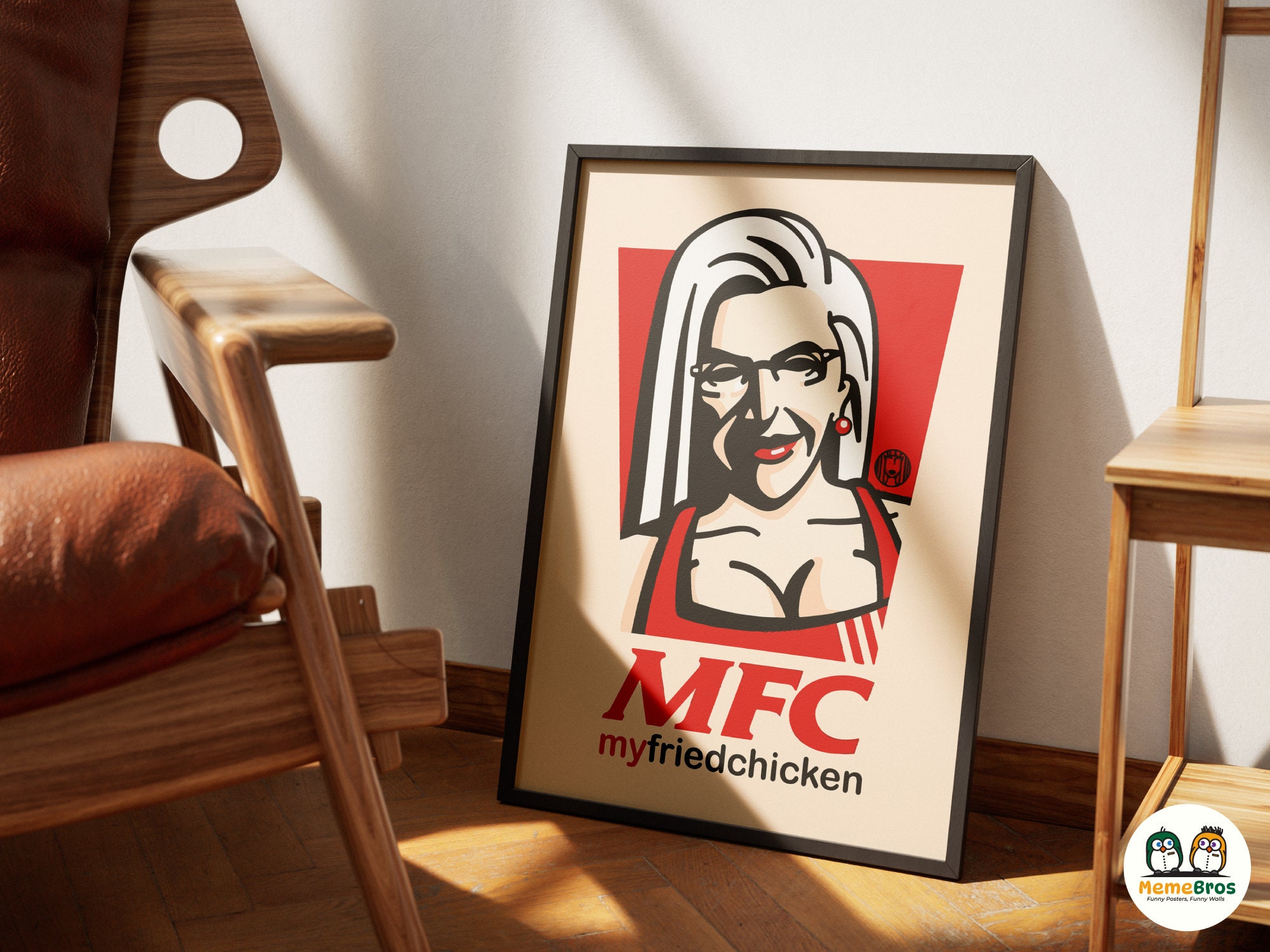 Printable KFC Themed Funny Meme Wall Art for Kitchens, Kitchen Poster ...