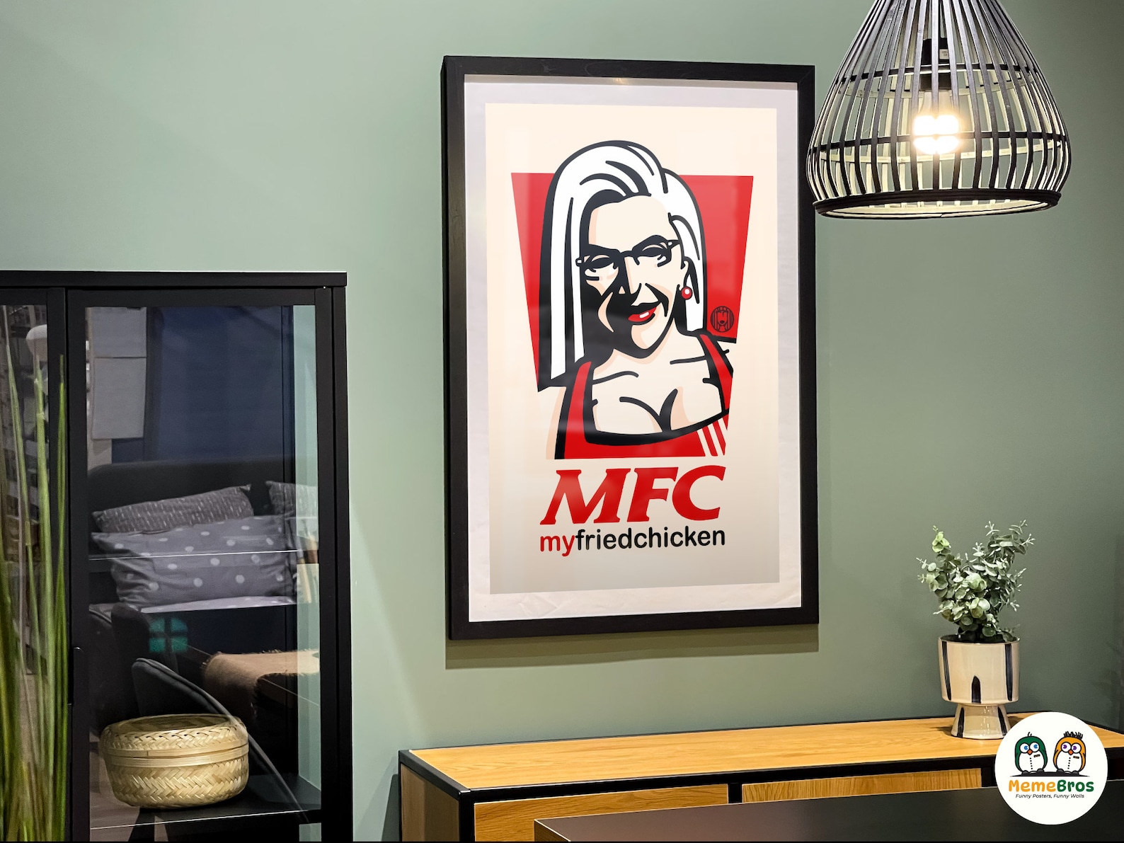 Printable KFC Themed Funny Meme Wall Art for Kitchens, Kitchen Poster ...
