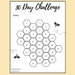 30 Day Challenge Printable, Habit Tracker, Goal Setting Worksheet, Goal ...