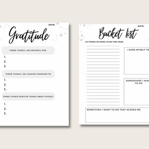 Printable Goal Setting BUNDLE, Gratitude Journaling, Manifestation ...