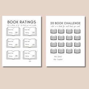 Printable Book Worm BUNDLE, Reading Journal, Book Tracker Worksheets ...