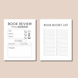 Printable Book Worm BUNDLE, Reading Journal, Book Tracker Worksheets ...