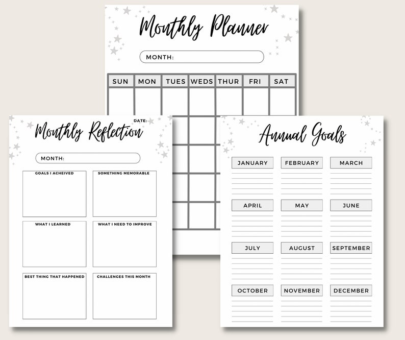 Printable Goal Setting BUNDLE, Gratitude Journaling, Manifestation ...