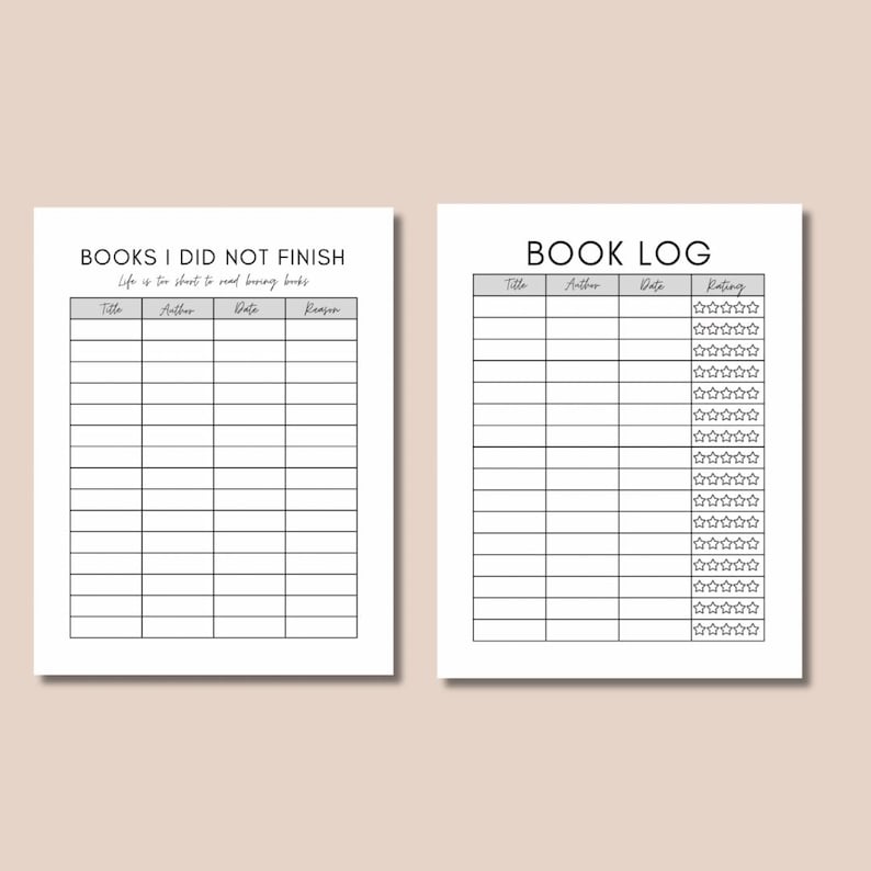 Printable Book Worm BUNDLE, Reading Journal, Book Tracker Worksheets ...