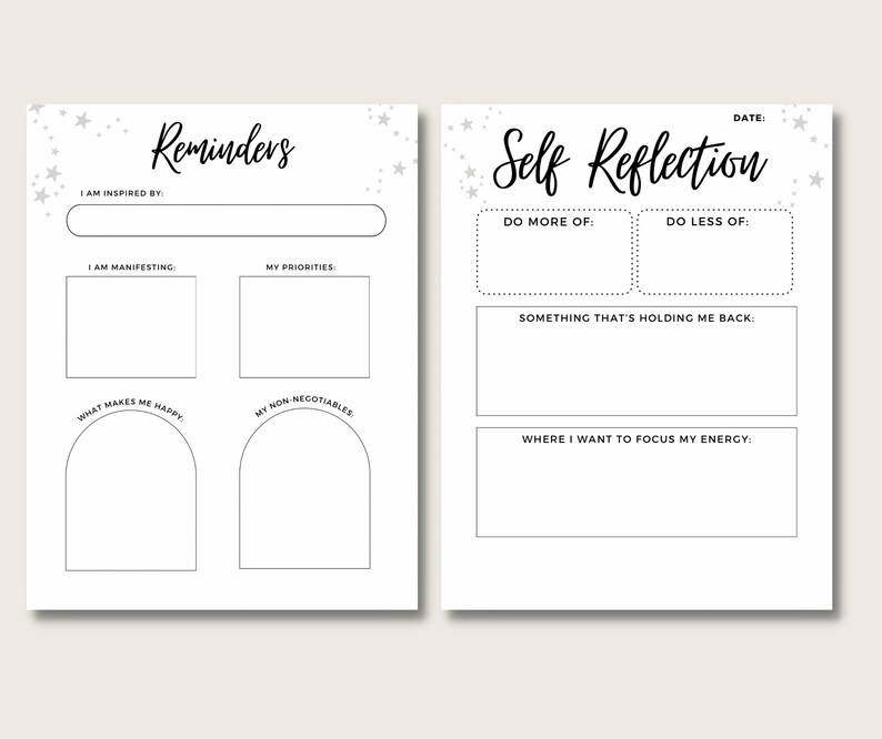 Printable Goal Setting BUNDLE, Gratitude Journaling, Manifestation ...
