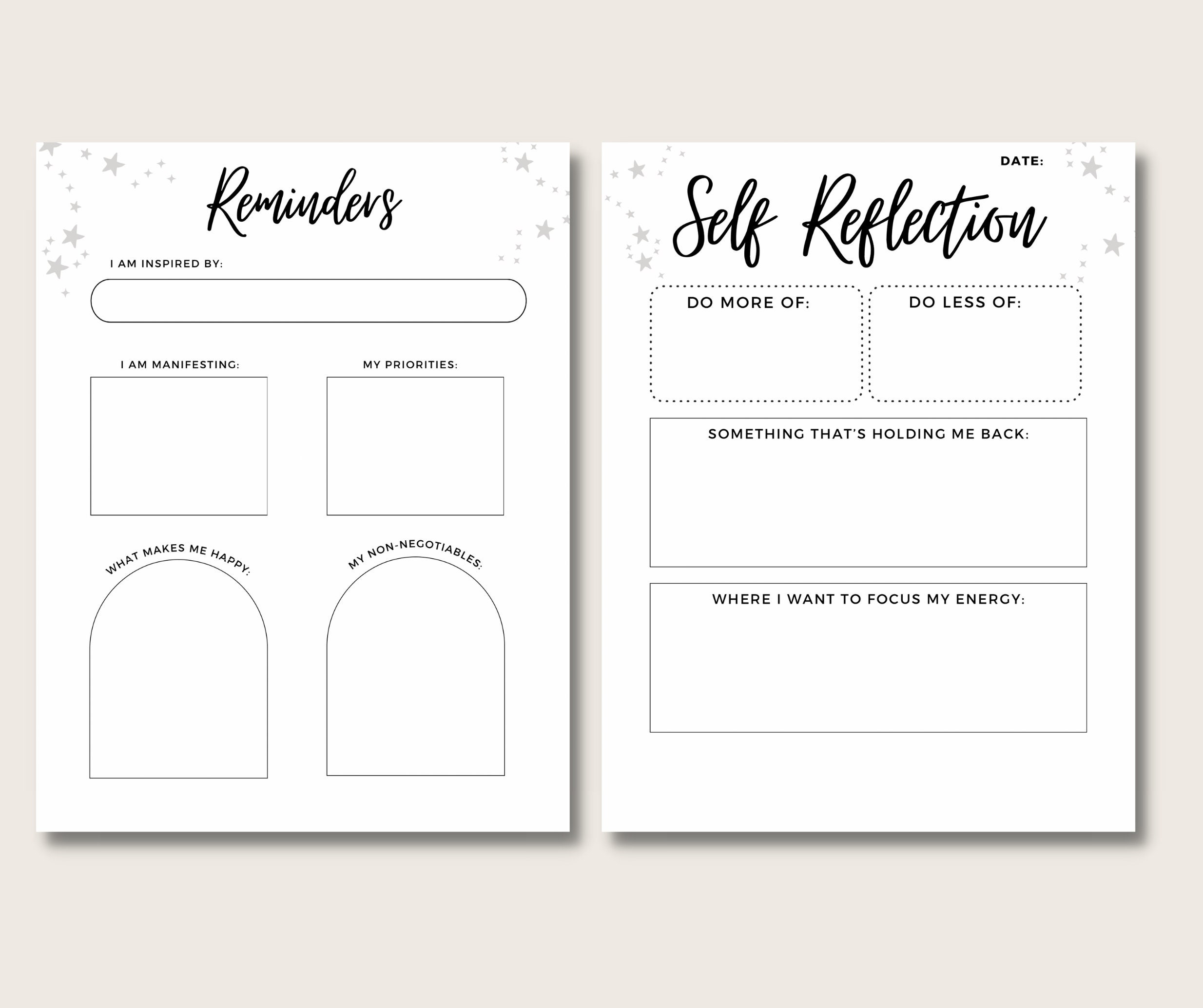 Printable Goal Setting BUNDLE, Gratitude Journaling, Manifestation ...