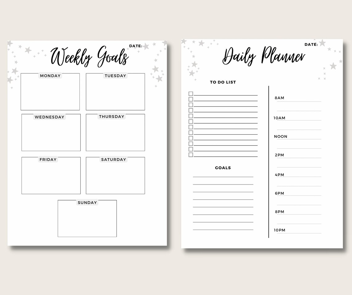 Printable Goal Setting BUNDLE, Gratitude Journaling, Manifestation ...