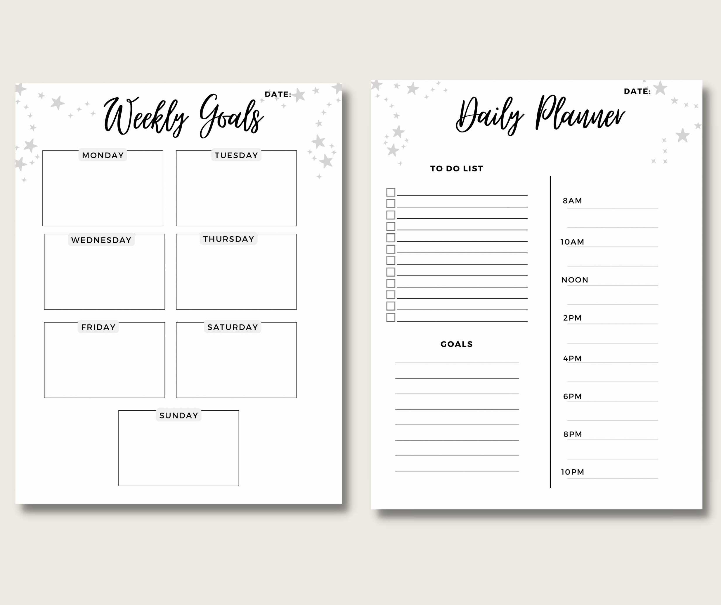 Printable Goal Setting BUNDLE, Gratitude Journaling, Manifestation ...