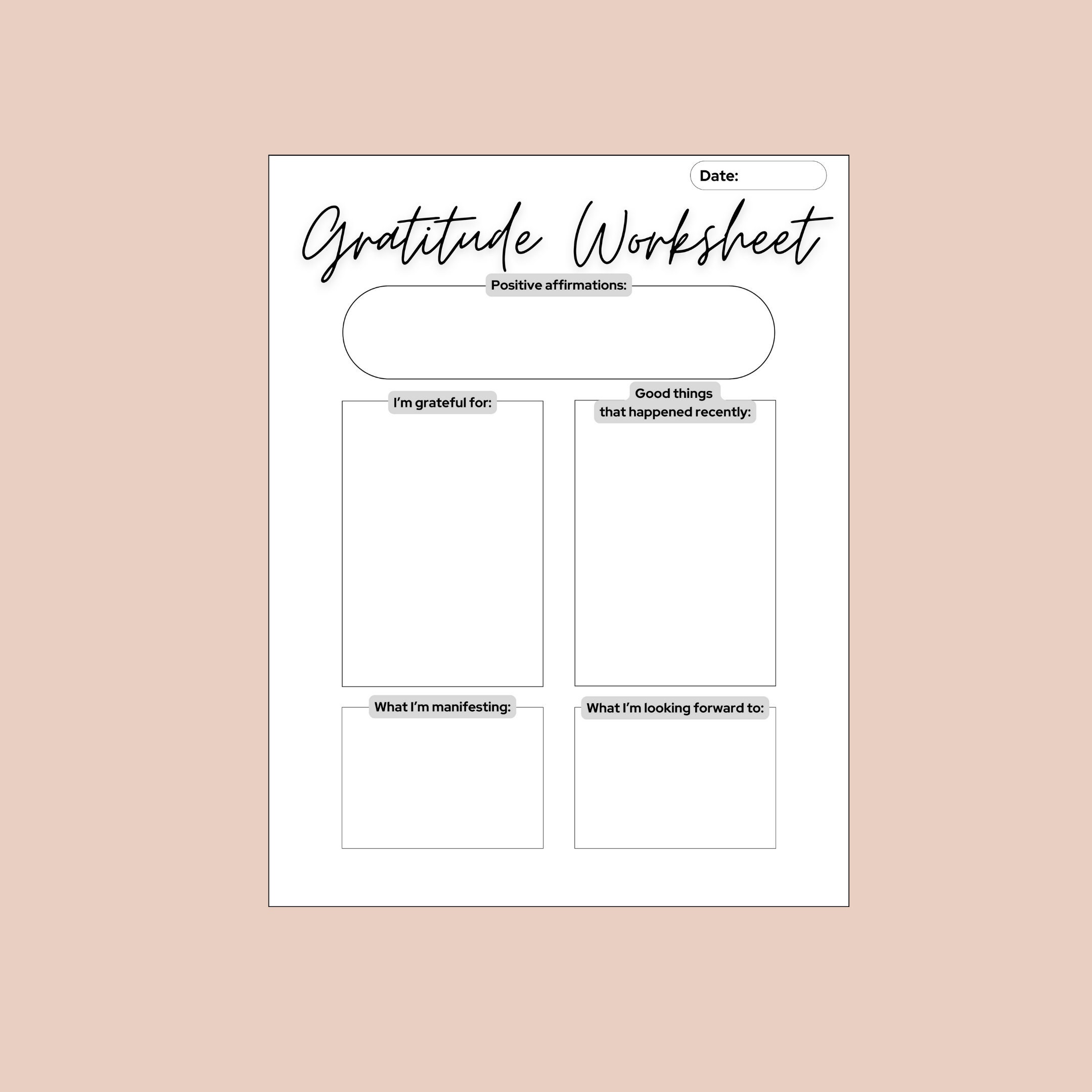 Goal Planner Bundle, Worksheets for Goal Setting, Gratitude Worksheet ...