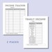 Income Tracker, Printable Income Tracking Worksheet, Monthly Income ...