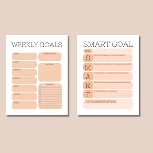 Goal Setting Printable BUNDLE, Worksheets for Goal Setting 2024, Goal ...