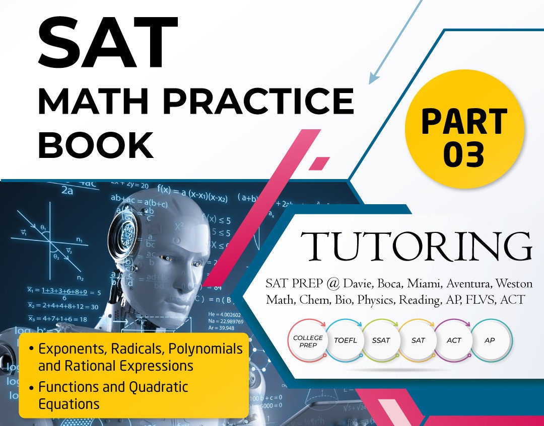 SAT, ACT, TOEFL Math Practice Book Part 03 - Etsy