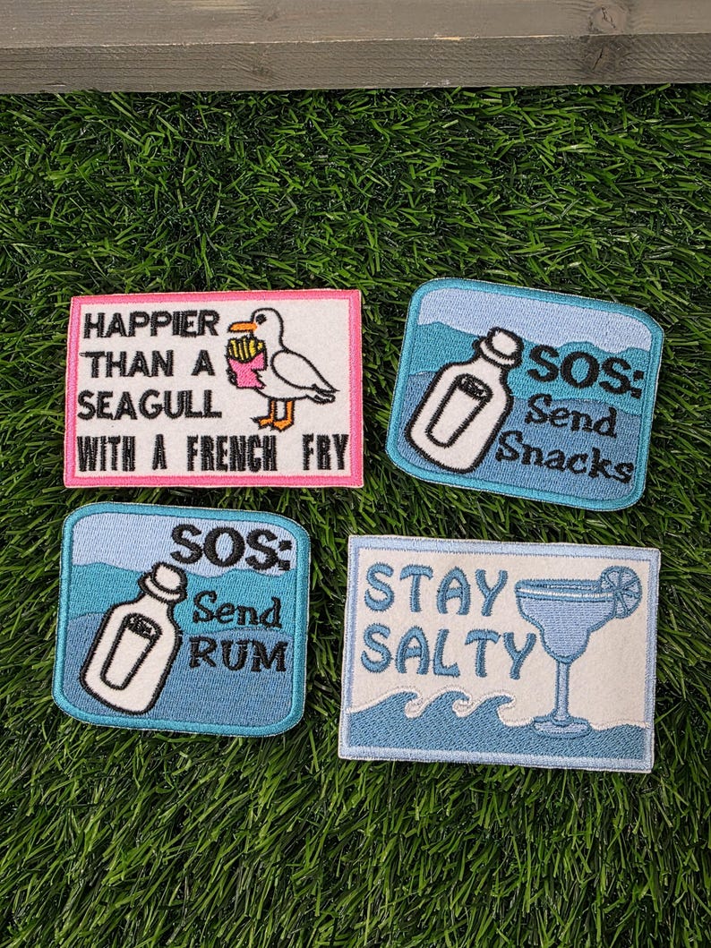 Summer Iron-on Patches Beach & Pool Theme Heat Transfer Patches for ...