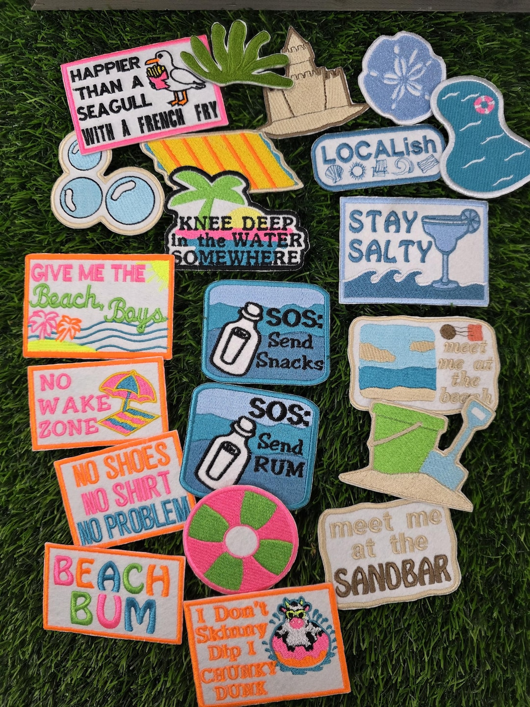 Summer Iron-on Patches Beach & Pool Theme Heat Transfer Patches for ...