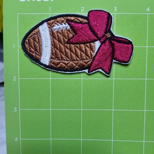 Football in Crimson Iron-on Embroidered Patches. Set of 5 or Individual ...
