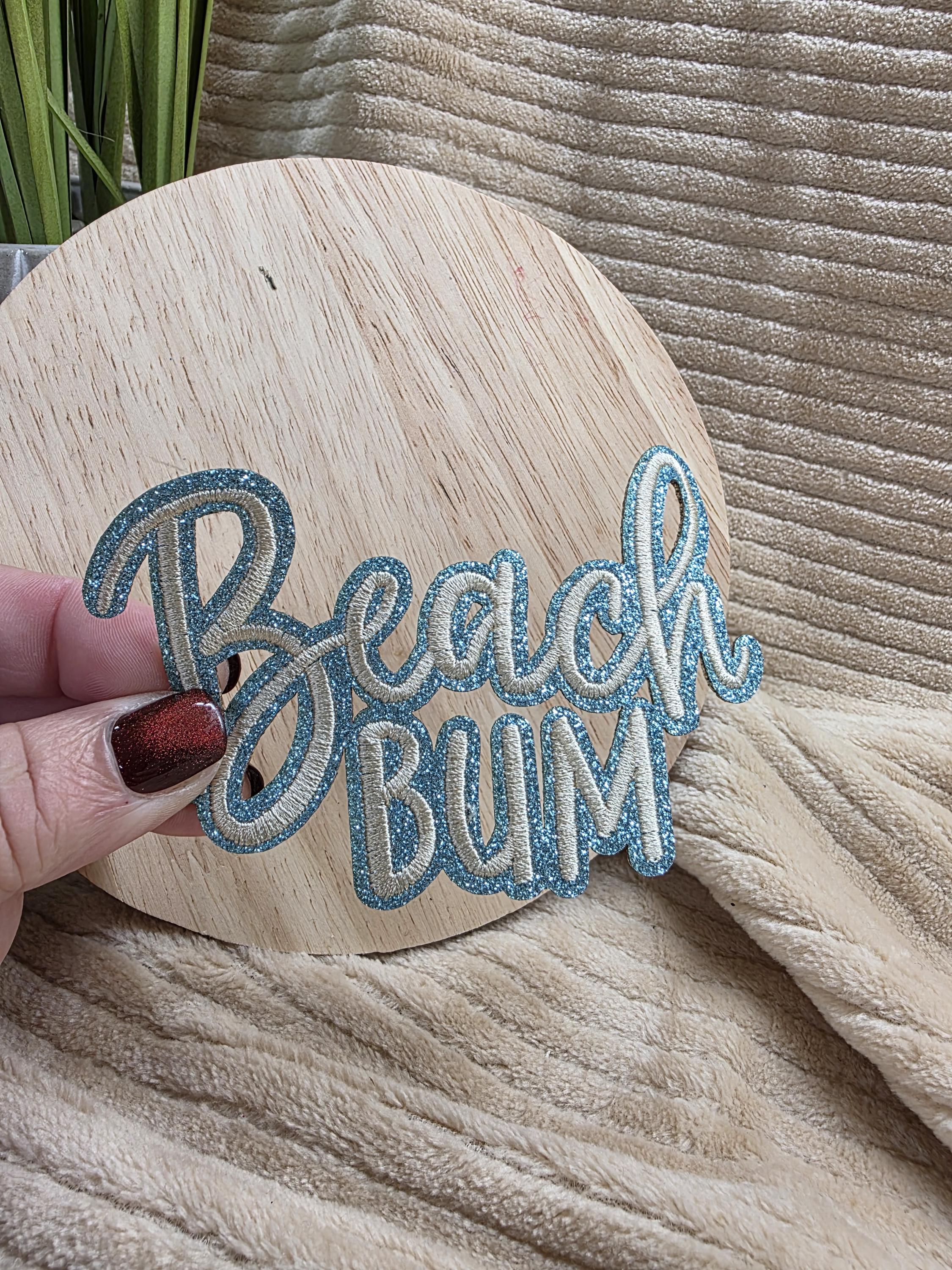 Sunkissed or Beach Bum Iron-on Sequin Patches. Summer Patches. - Etsy