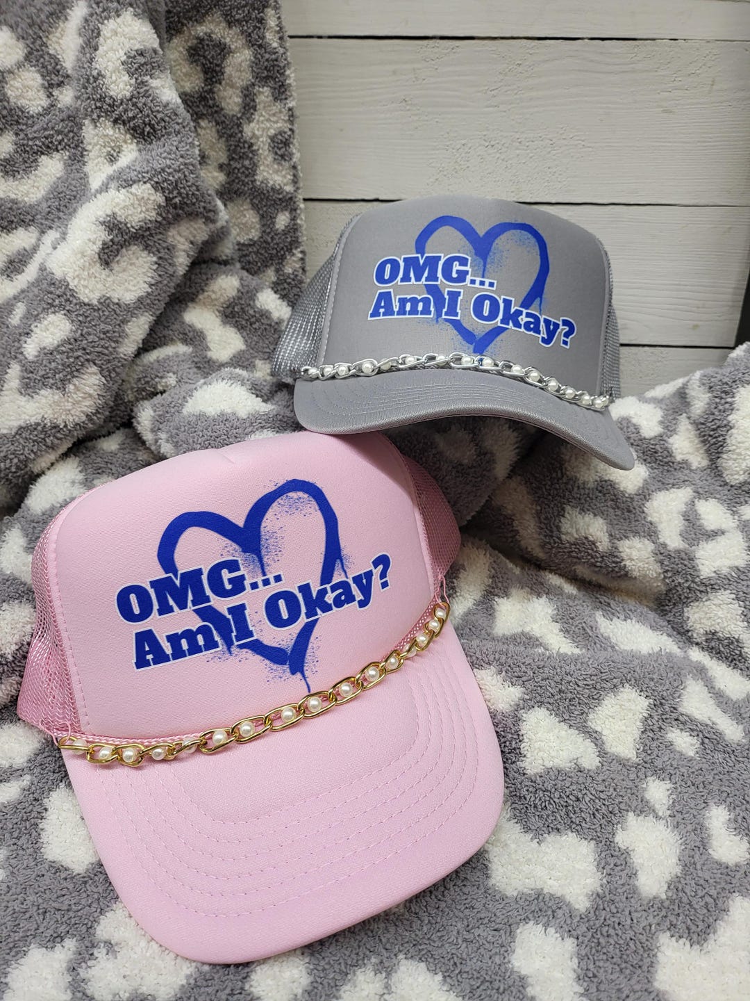 Omg...am I Okay? Foam Trucker Hat With Hat Chain. Great for Country ...
