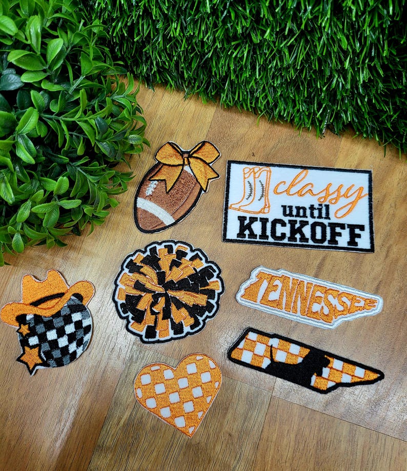 College Football Iron-on Patches – Game Day, Tailgate & Trendy Spirit ...