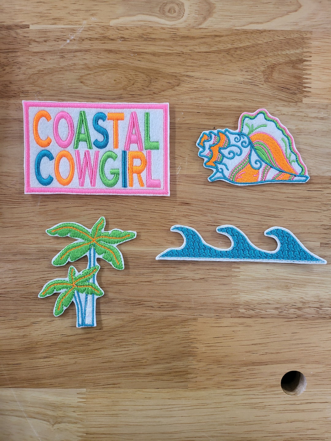 Coastal Cowgirl Iron on Patches. Single Patch or the Set. Comes in Neon ...