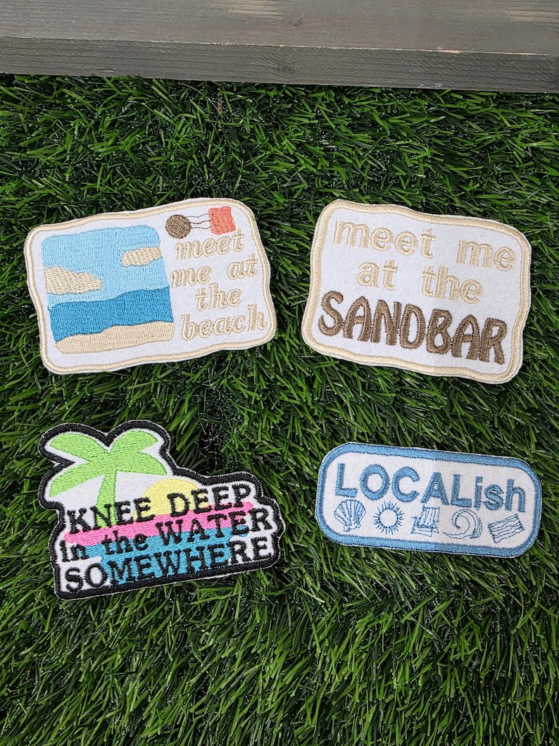 Summer Iron-on Patches Beach & Pool Theme Heat Transfer Patches for ...