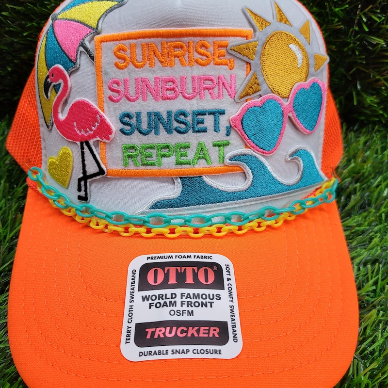 Beach Themed Trucker Hat - Etsy