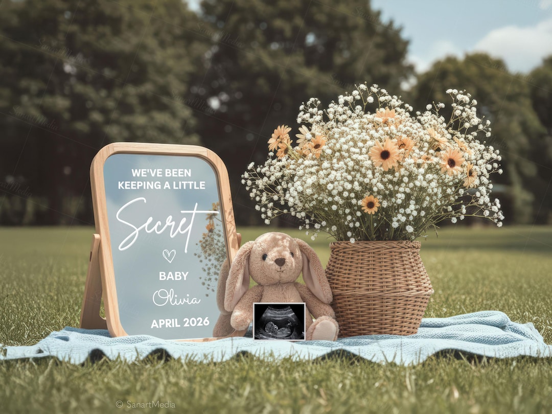 Editable Baby Announcement Template: Social Media, Rabbit Theme ...