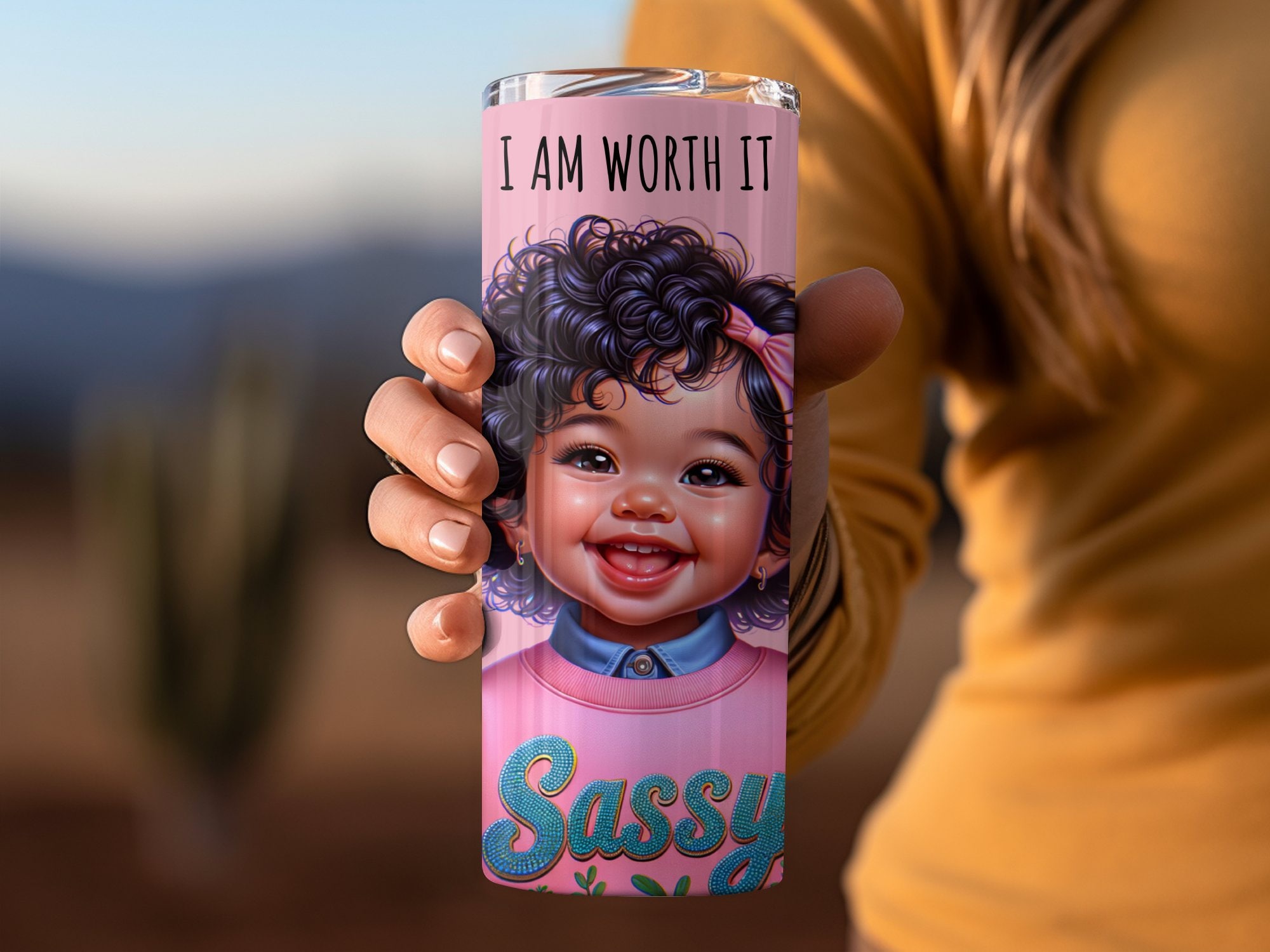 I Am Worth It Positive Affirmations 20 Oz Skinny Tumbler Sublimation ...