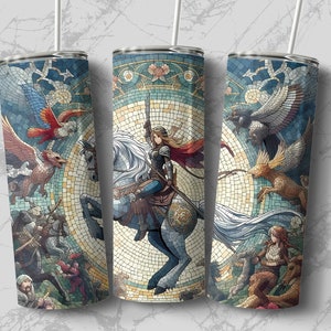 Medieval Knight Digital Art for Tumbler, 20 Oz Wrap Design, Fantasy ...
