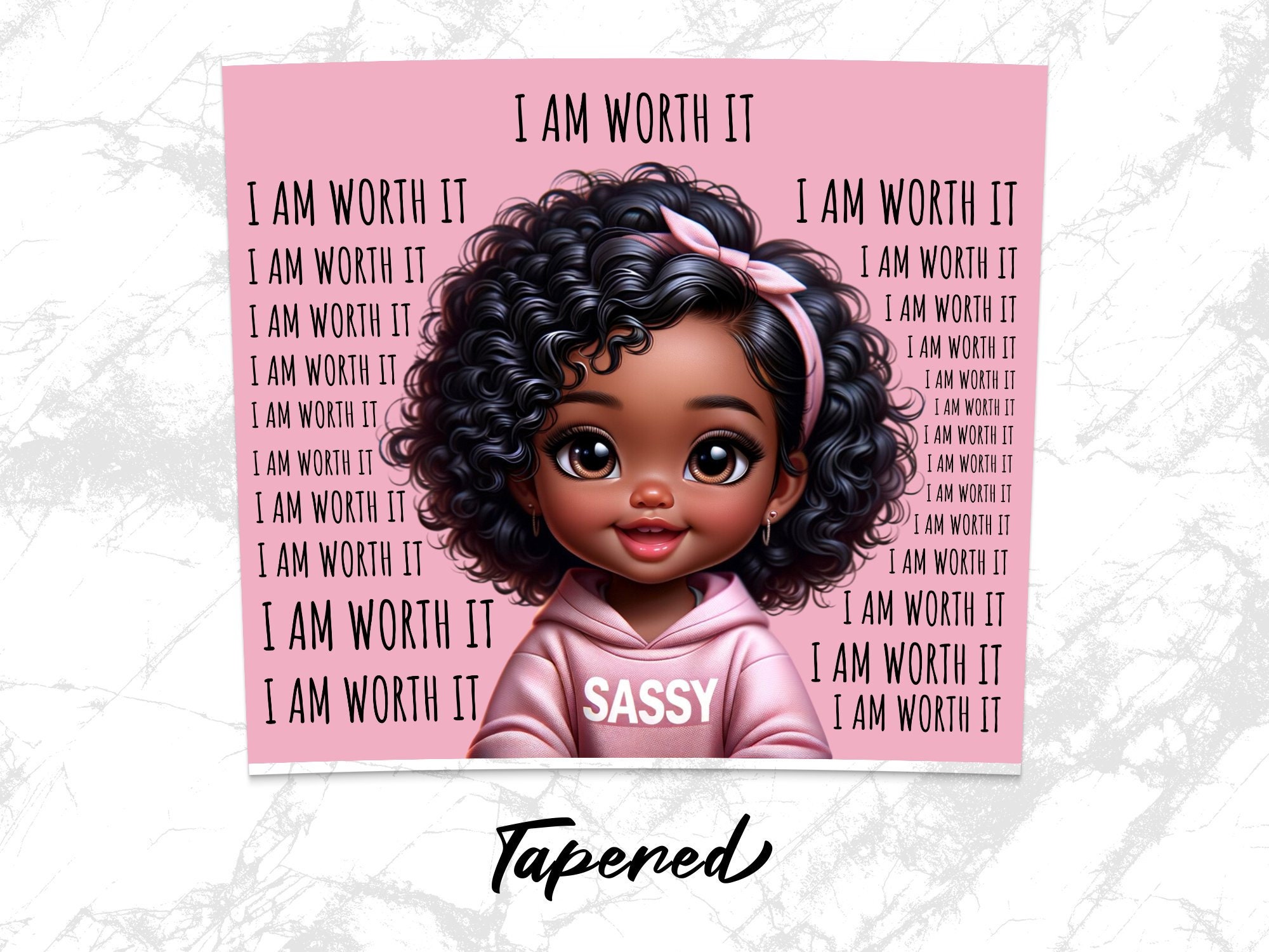 I Am Worth It Positive Affirmations 20 Oz Skinny Tumbler Sublimation ...