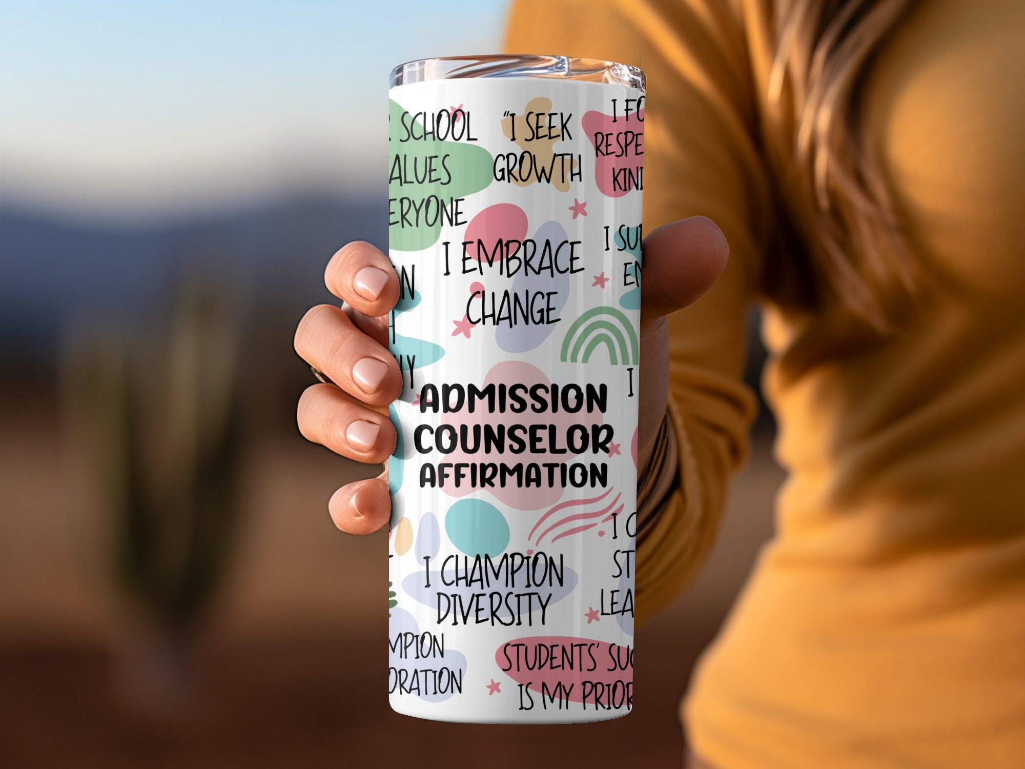 School Counselor Appreciation 20 Oz Tumbler Wrap, Skinny Straight and ...