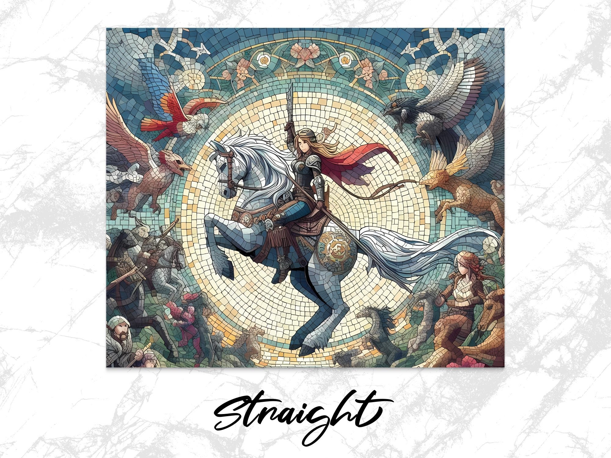 Medieval Knight Digital Art for Tumbler, 20 Oz Wrap Design, Fantasy ...