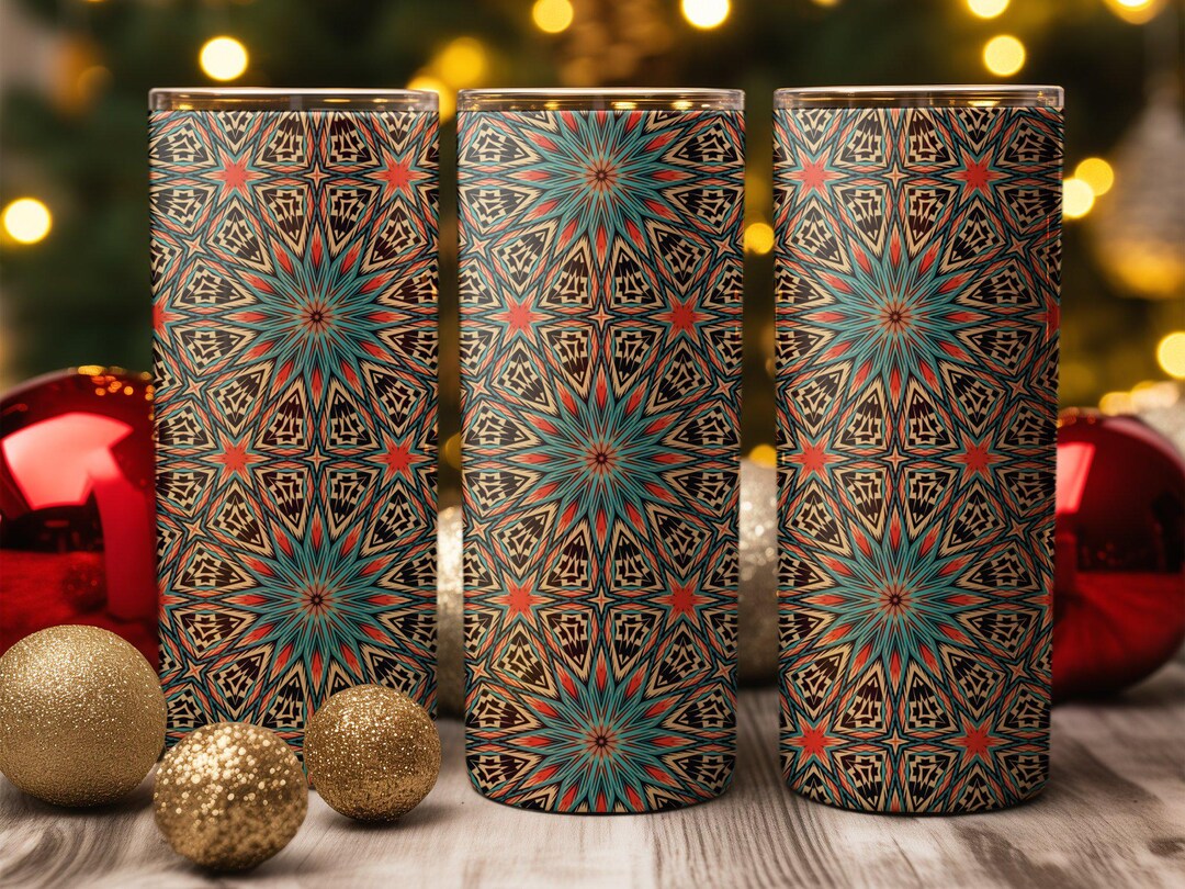 Vintage Starburst Pattern Tumbler Wrap, 20 Oz Skinny Tumbler ...