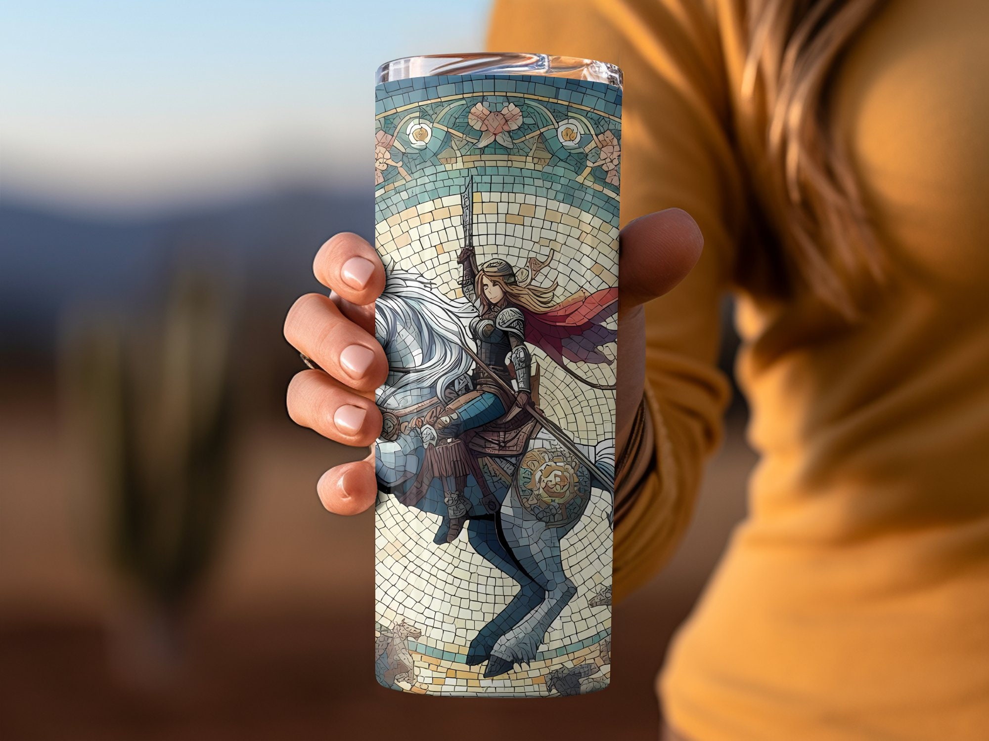Medieval Knight Digital Art for Tumbler, 20 Oz Wrap Design, Fantasy ...