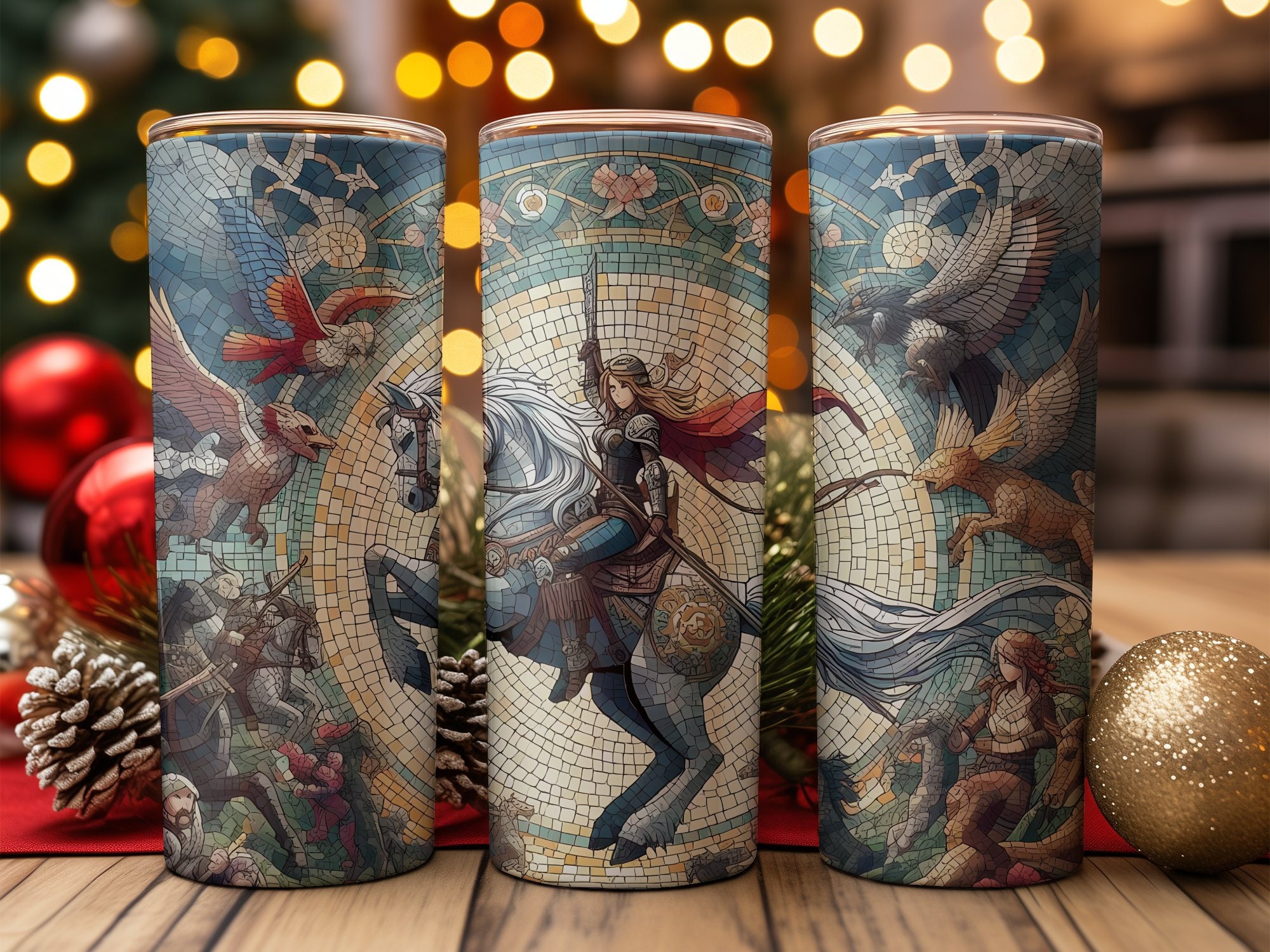 Medieval Knight Digital Art for Tumbler, 20 Oz Wrap Design, Fantasy ...