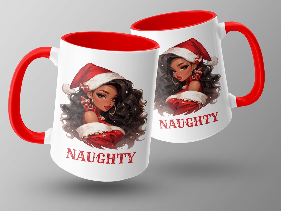 Naughty Girl Christmas Mug Naughty Girl Mug Christmas T Etsy