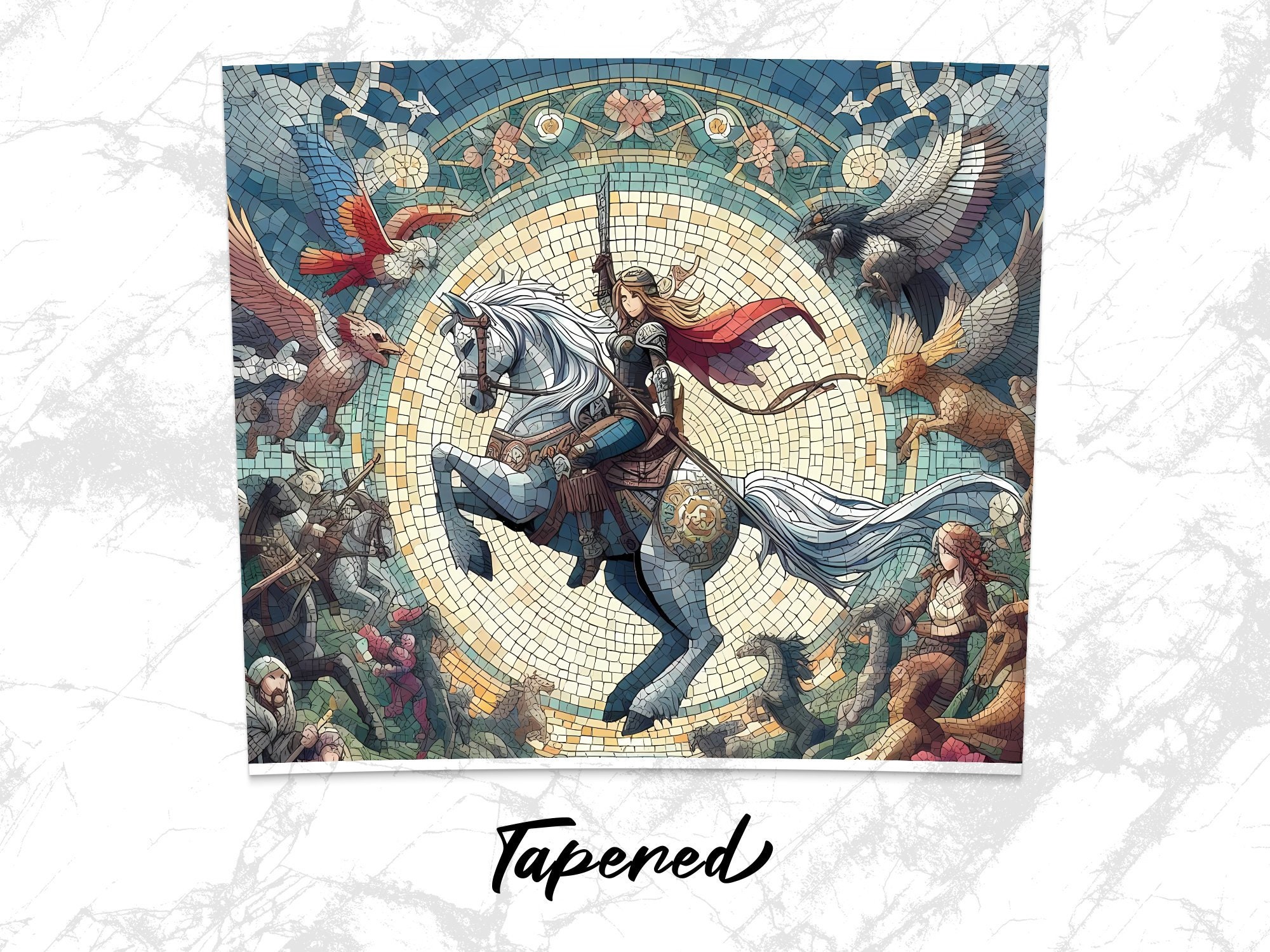 Medieval Knight Digital Art for Tumbler, 20 Oz Wrap Design, Fantasy ...