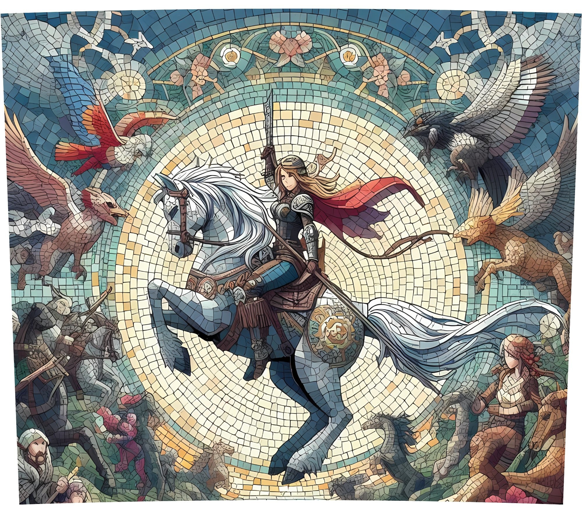Medieval Knight Digital Art for Tumbler, 20 Oz Wrap Design, Fantasy ...