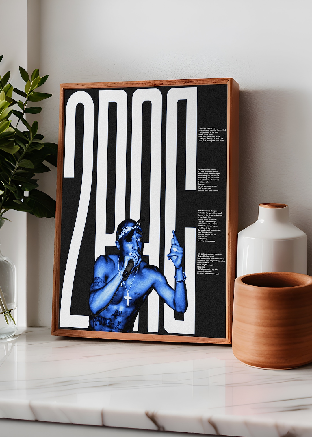 2pac Tupac Shakur Changes Typography Poster Print Wall - Etsy