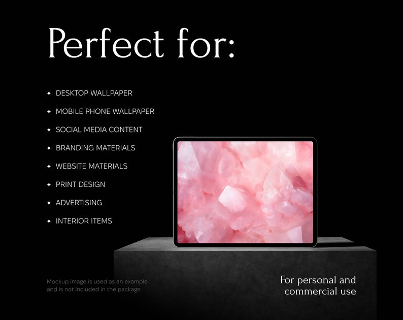 Rose Quartz Gemstone Digital Wallpaper Pack - Etsy