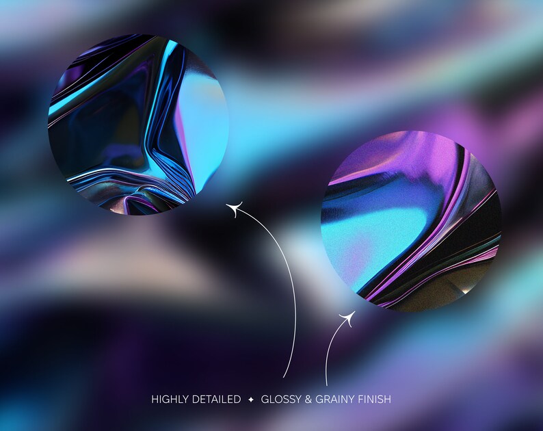 Dark Holographic Foil Wallpaper Pack - Etsy