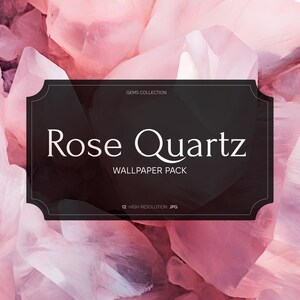 Rose Quartz Gemstone Digital Wallpaper Pack - Etsy