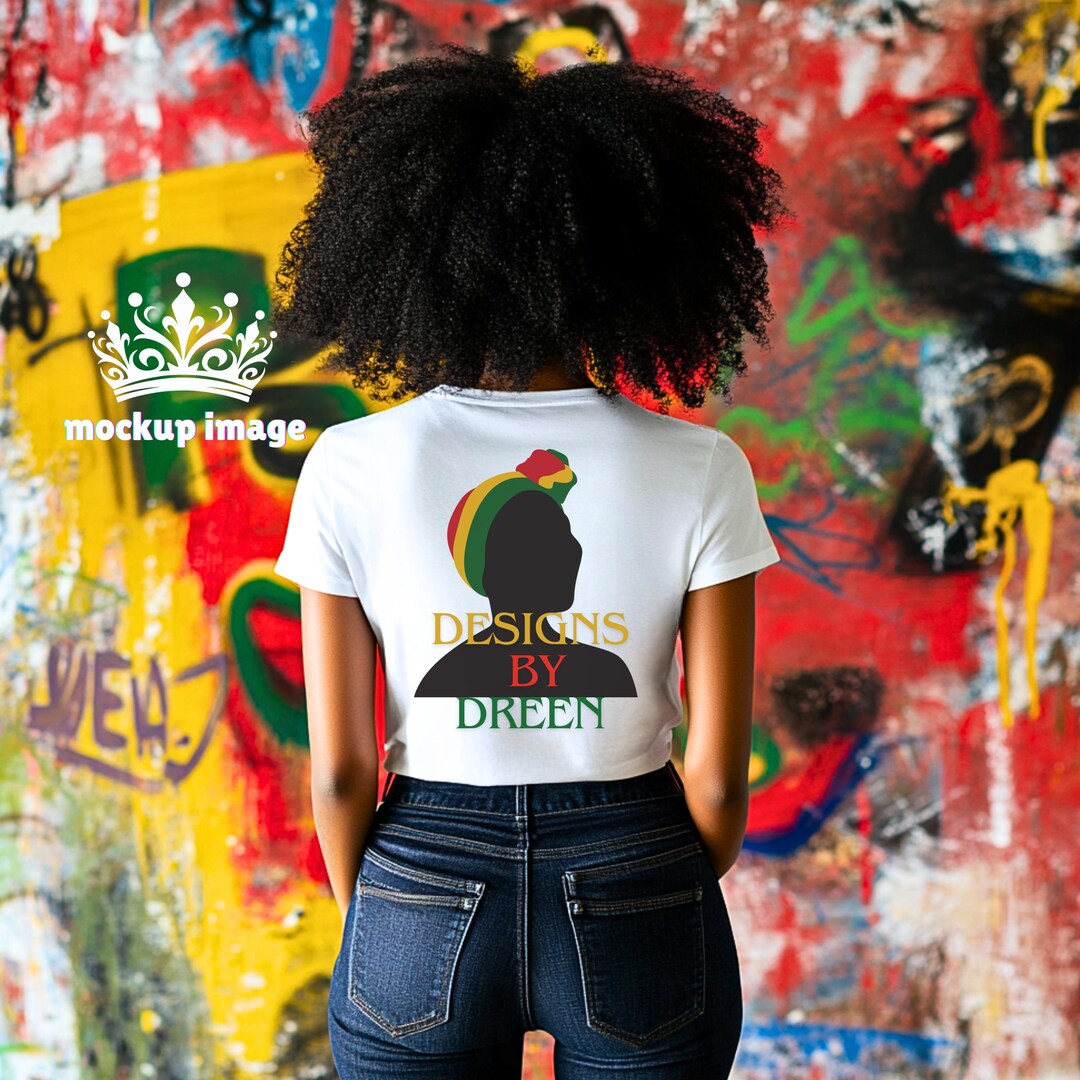 Mockup Black Woman Model, White Juneteenth Mockup, Black History Mockup ...