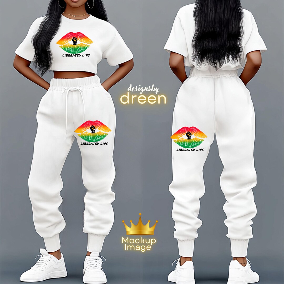 White Sweatpants Mockup: Jogger Pants, POD, Streetwear (digital ...