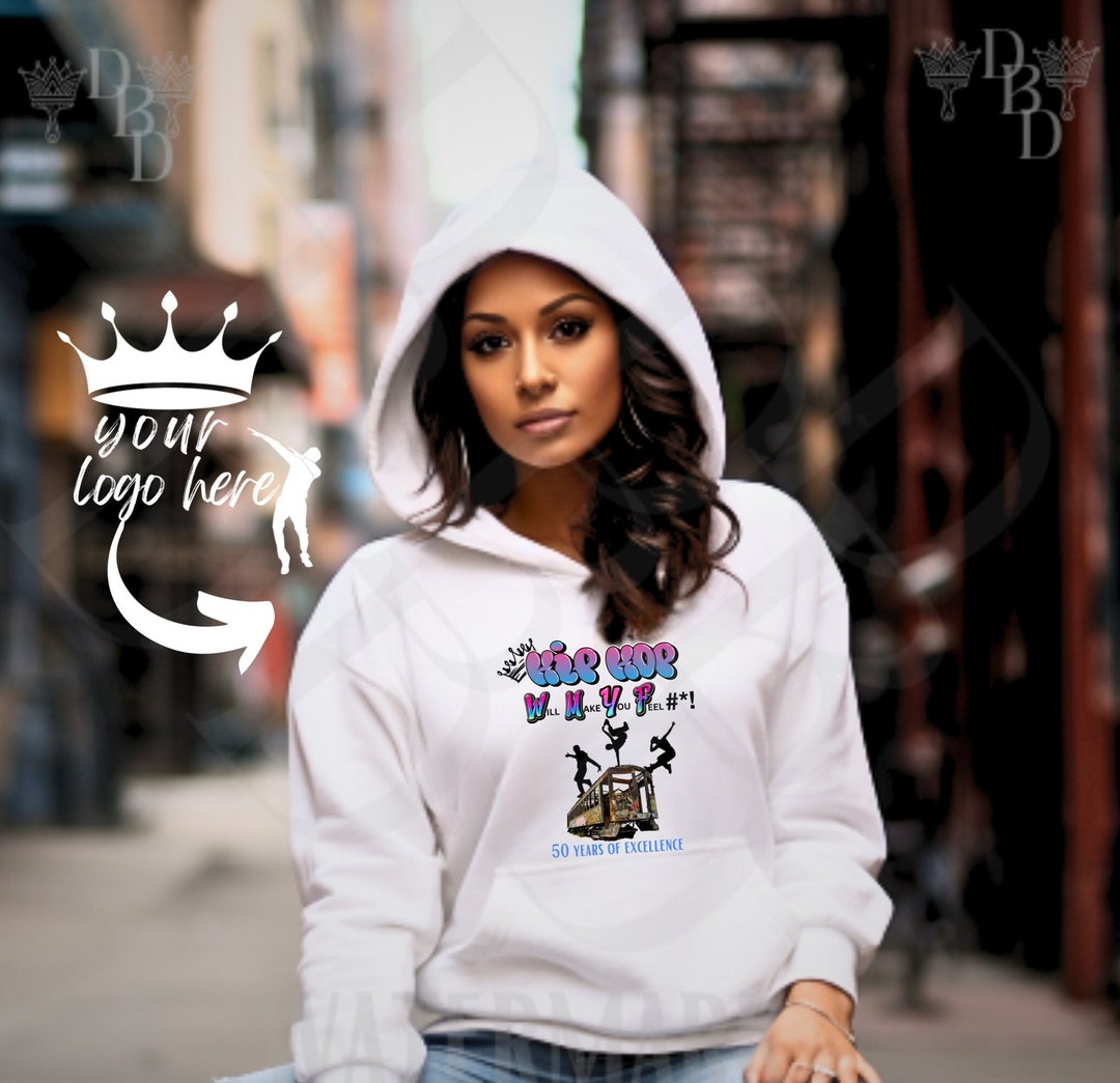 Hispanic/latinx/ Spanish G18500 White Hoodie/ Sweatshirt. Branding/logo ...