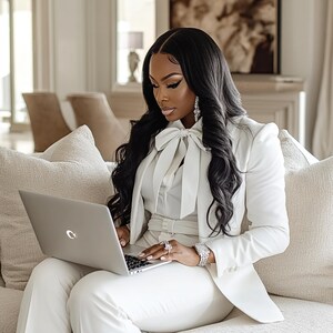 5 Bundled Classy Boss Women Models, Home Office/ White Business Attire ...