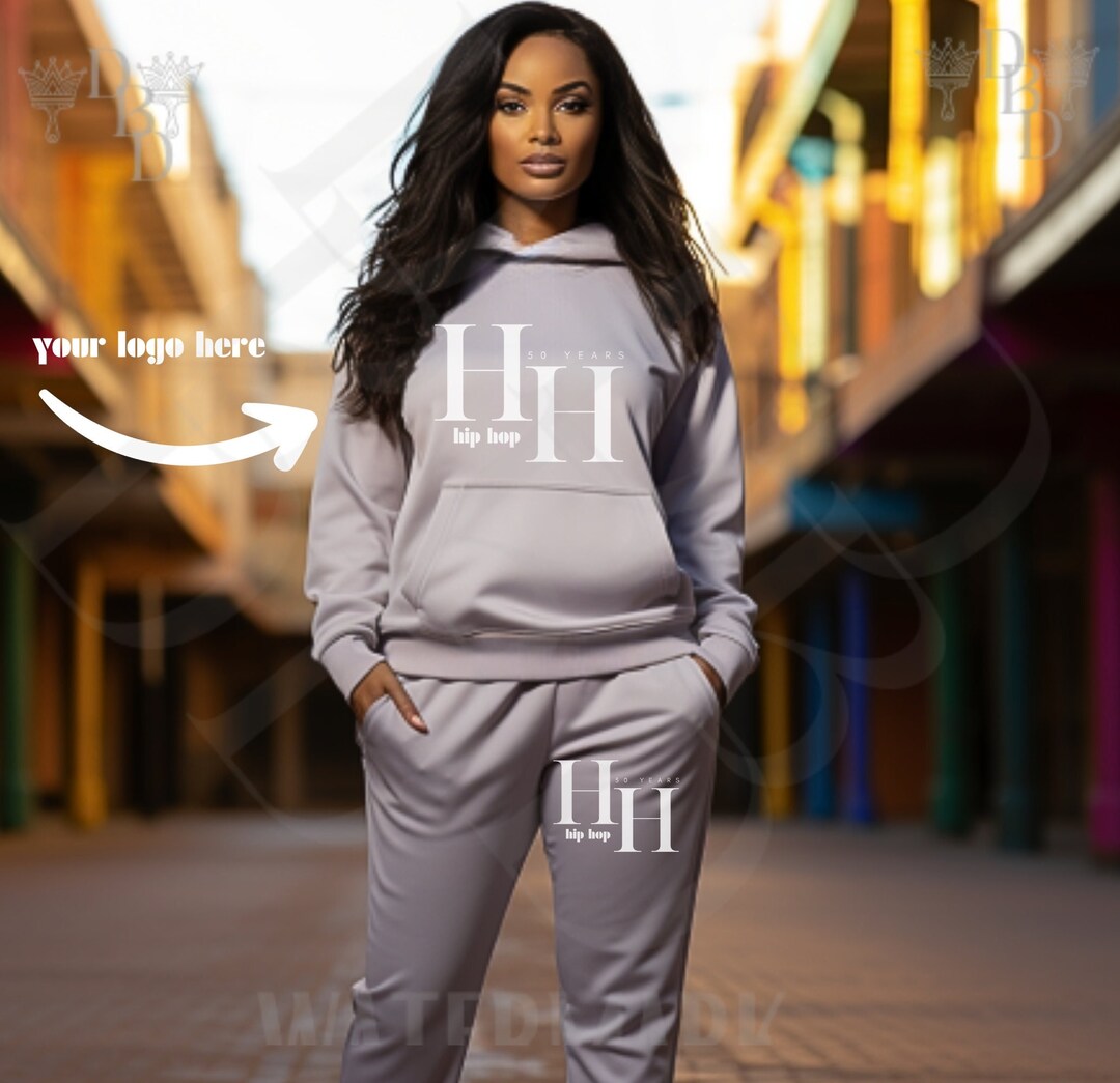 Black Woman Model Gray Full Body Mockup, African American Mockup Woman ...